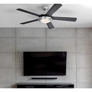 Westinghouse 7305400 Comet LED Ceiling Fan, 52 Inch, Brushed Nickel, Frosted Glass