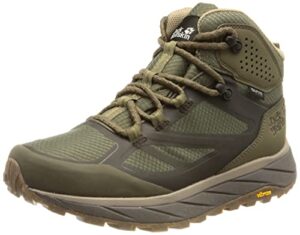 jack wolfskin men's terraventure texapore mid m hiking shoe, brown/beige, 11