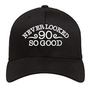 embroidered dad hats 90 never looked so good hat funny birthday baseball hats for men funny 90th birthday baseball cap happy 80th birthday party supplies ideas and decorations