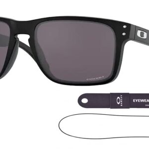 Oakley OO9417 Holbrook XL t 941722 59MM Matte Black/Prizm Grey Square Sunglasses for Men + BUNDLE Accessory Leash Kit + BUNDLE with Designer iWear Eyewear Kit