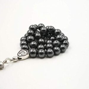 ALBASHAN Tasbih Natural Hematite muslim prayer bead misbaha Islamic Eid Adha Gift