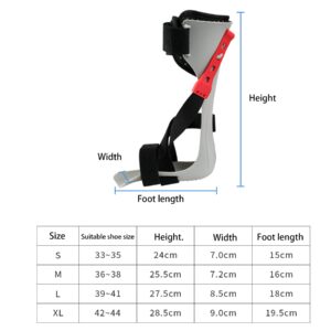 WILLQ Foot Drop Orthosis Support for Drop Foot Position Nerve Injury Relieve Pressure Ankle Foot Orthosis Ball for Effective Relief from Plantar Fasciitis Pain Achilles Tendonitis,Left,Extralarge