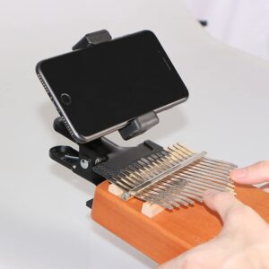 RockCheems Guitar Head Phone Holder Mount for Live Broadcast Teaching Video Recording Android and iPhone Compatible Guitar/Electric Guitar/Bass/Ukulele