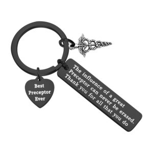 ensianth preceptor gift preceptor keychain nurse preceptor gift teacher preceptor gift best preceptor ever gift (preceptor keychain blk)