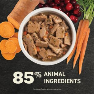 acana premium chunks wet dog food, pork recipe in beef bone broth and lamb liver, 12.8oz (case of 12)