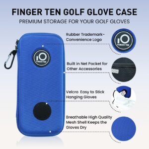 Golf Gloves Holder Case With Carabiner Storage Box Protect And Keep Glove Dry, Golf Accessories For Men Women Golfers Gift Black Blue (Blue)