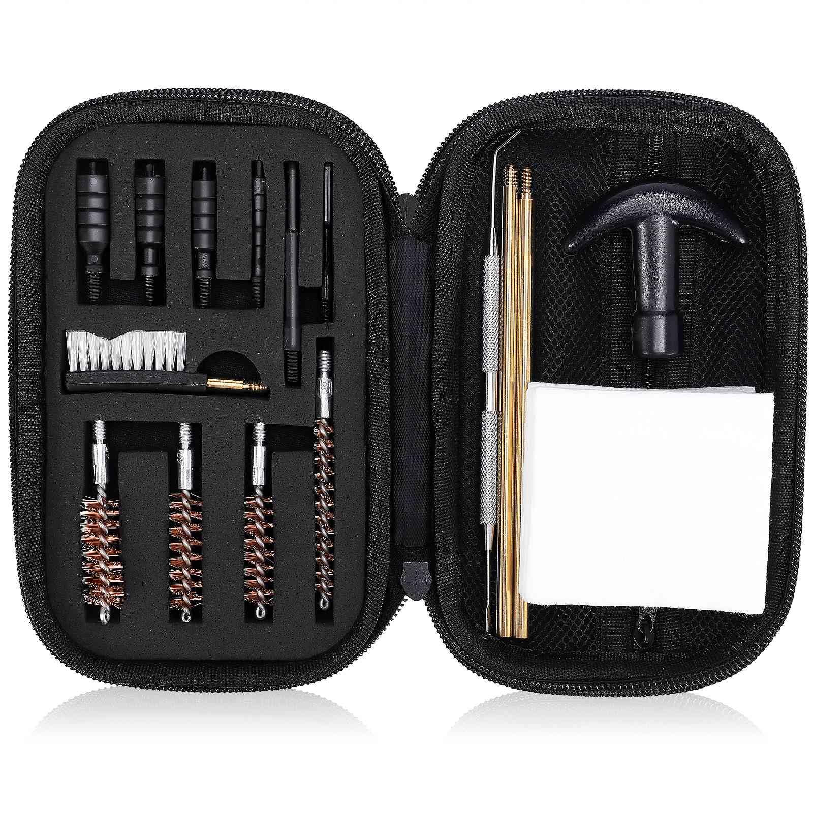 UrbanX Universal Handgun Cleaning kit for Colt Model 1903 Pocket Hammerless .32 ACP Pistol Cleaning Kit Bronze Bore Brush and Plastic Jags Tips with Zippered Compact Case