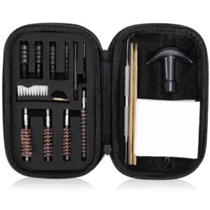 urbanx universal handgun cleaning kit for beretta px4 storm .40 s&w pistol cleaning kit bronze bore brush and plastic jags tips with zippered compact case