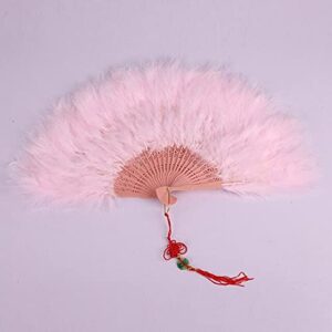 beatiful feather hand fan flapper costume accessories roaring 20s feather folding handheld for belly dancing party plume fan