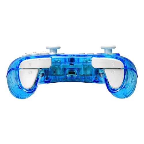 PDP Rock Candy Wired Gaming Switch Pro Controller - Zelda Breath of the Wild - Blue - Official License Nintendo - OLED / Lite Compatible - Compact, Durable Travel Controller - See Through - Holiday Gifts