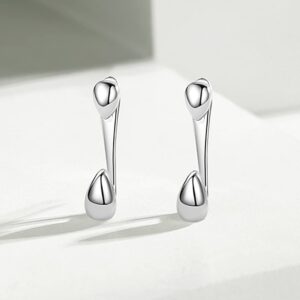 SLUYNZ 925 Sterling Silver Jacket Earrings Studs for Women Teens Droplet Front Back Earrings (A-Silver)