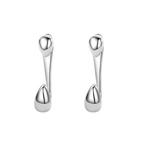 sluynz 925 sterling silver jacket earrings studs for women teens droplet front back earrings (a-silver)