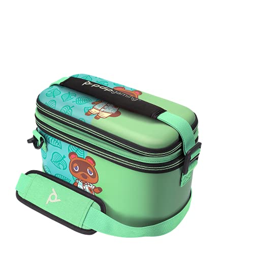 PDP Gaming Officially Licensed Switch Pull-N-Go Travel Case - Animal Crossing - Semi-Hardshell Protection - Protective PU Leather - Holds 14 Games - Works with Switch OLED & Lite - Perfect for Kids