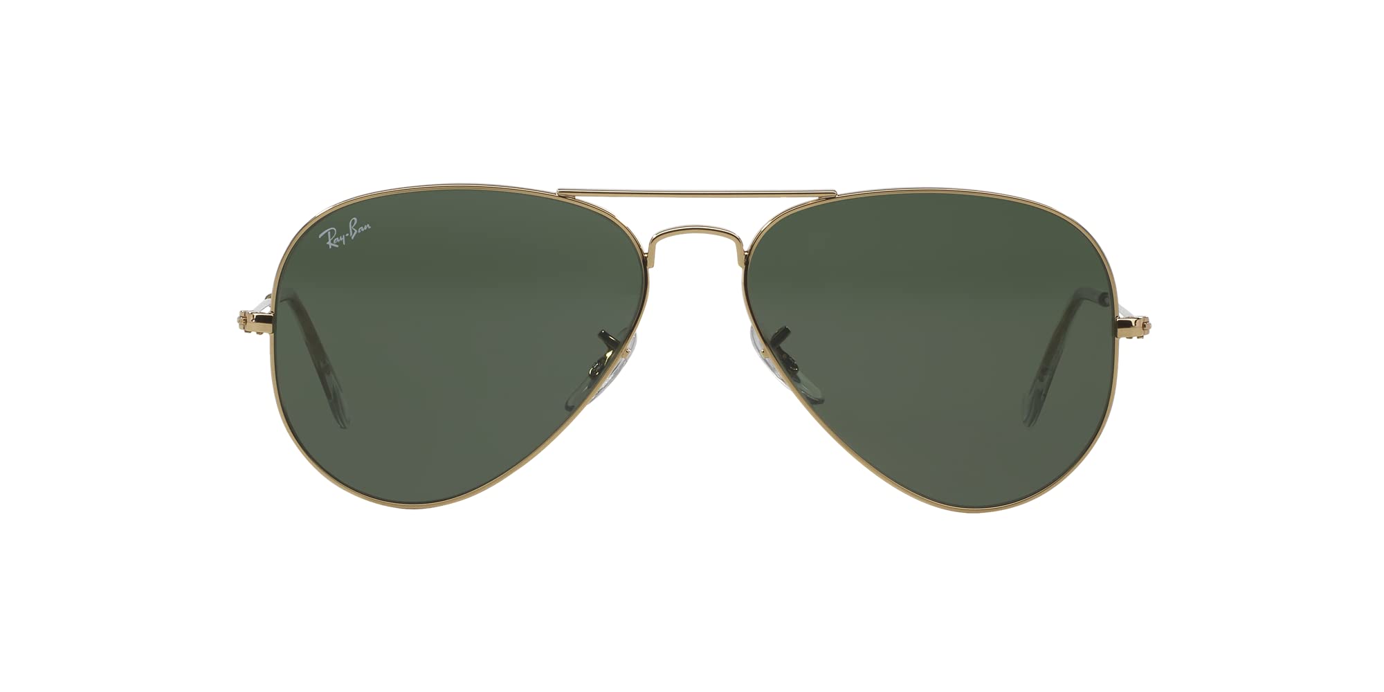 Ray-Ban RB3025 Metal Aviator Sunglasses + Vision Group Accessories Bundle,unisex-adult (Arista/Crystal Green, 58)