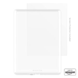 made for amazon, clear case with screen protector for kindle paperwhite & kindle paperwhite signature edition.