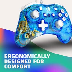 PDP Rock Candy Wired Gaming Switch Pro Controller - Zelda Breath of the Wild - Blue - Official License Nintendo - OLED / Lite Compatible - Compact, Durable Travel Controller - See Through - Holiday Gifts