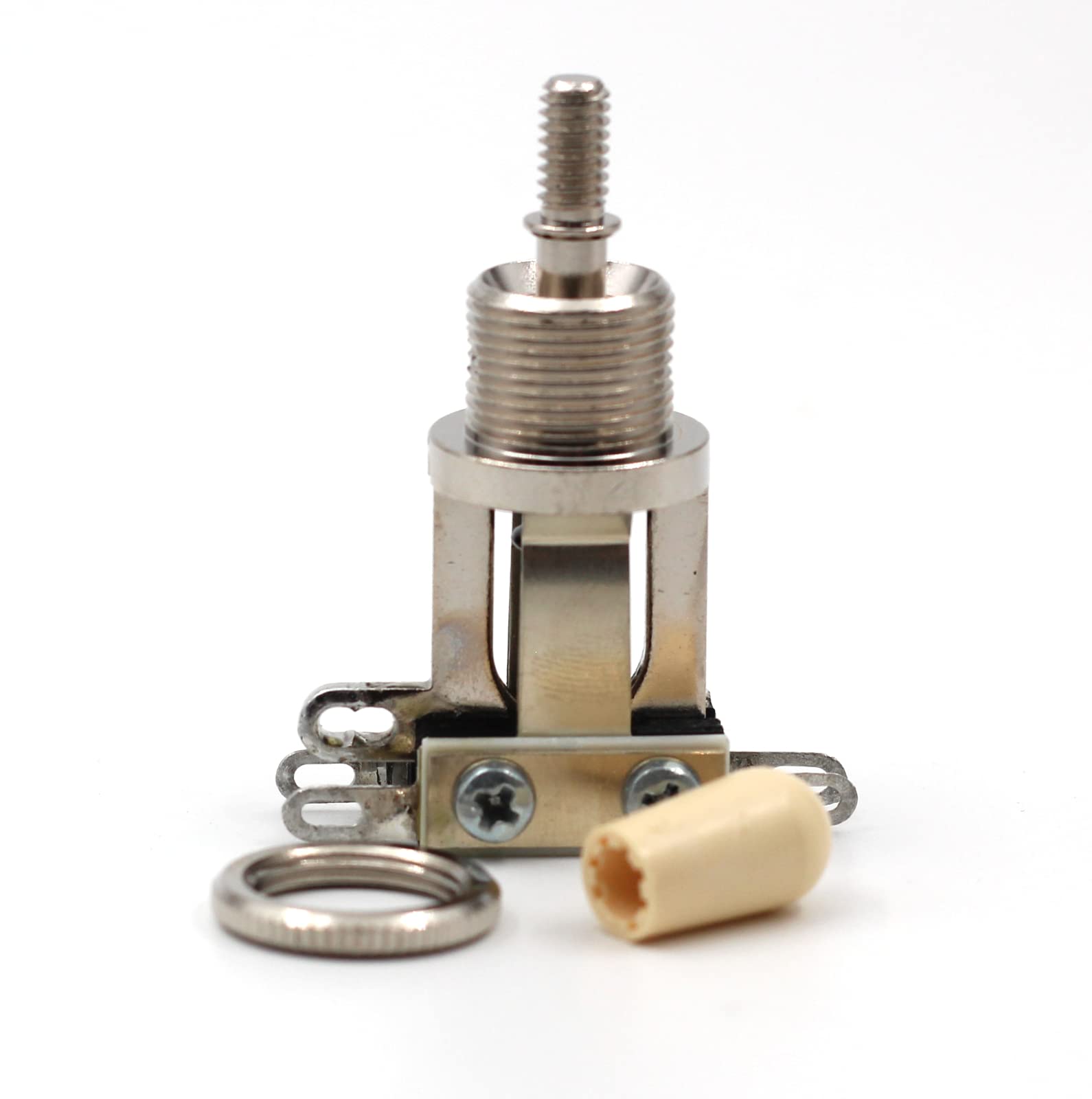 Switchcraft 3 Way Toggle Switch w/Genuine Tip, Short Toggle for Les Paul Electric Guitar (Cream Tip)