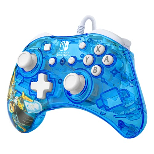 PDP Rock Candy Wired Gaming Switch Pro Controller - Zelda Breath of the Wild - Blue - Official License Nintendo - OLED / Lite Compatible - Compact, Durable Travel Controller - See Through - Holiday Gifts