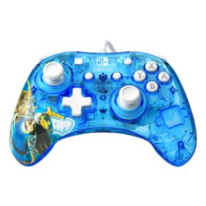 PDP Rock Candy Wired Gaming Switch Pro Controller - Zelda Breath of the Wild - Blue - Official License Nintendo - OLED / Lite Compatible - Compact, Durable Travel Controller - See Through - Holiday Gifts