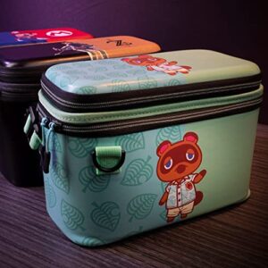 PDP Gaming Officially Licensed Switch Pull-N-Go Travel Case - Animal Crossing - Semi-Hardshell Protection - Protective PU Leather - Holds 14 Games - Works with Switch OLED & Lite - Perfect for Kids