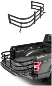 tkmauto black aluminum truck bed extender for 2004-2023 chevrolet colorado & 2004-2022 gmc canyon & 2012-2022 nissan frontier &2011-2023 ford ranger &2022-2023 ford maverick