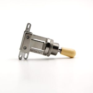 Switchcraft 3 Way Toggle Switch w/Genuine Tip, Short Toggle for Les Paul Electric Guitar (Cream Tip)