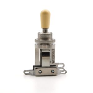 switchcraft 3 way toggle switch w/genuine tip, short toggle for les paul electric guitar (cream tip)