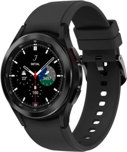 samsung galaxy watch 4 classic 42mm smartwatch with ecg monitor tracker for health, fitness, running, sleep cycles, gps fall detection, lte, us version, black