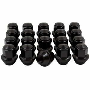 wheel accessories parts 20 pcs m14x1.5 14x1.5 oem style lug nuts 611-204 |acpz-1012-d | acpz-1012-m | 1.66" long black 13/16" hex fits 2014+ ford mustang | 2020+ explorer | 2020+ maverick