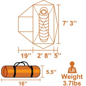 Clostnature 1-Person Tent for Backpacking - Ultralight One Person Backpacking Tent, Hiking Tent for One Man, Solo, Single Person with Tri-Beam Aluminium Stakes