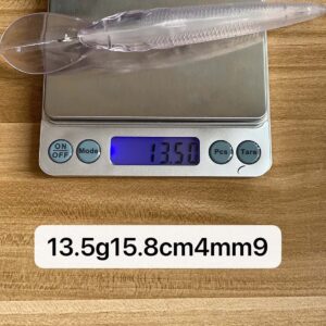 10PCS Unpainted topwater Minnow Fishing Lure 158mm 13.5g Crankbait Artificial Hard Bait Carp Pike Bass Wobblers Deep Diving Fishing jerkbait 9# Free Eye