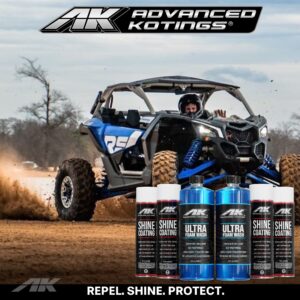 Advanced Kotings Shine Coating & High Foaming Car Wash Bundle | Removes Dirt, Oil, Grime, Shines Surfaces, and Makes Off-Road Clean-Up Easier for ATVs, UTVs, Vehicles and More - 6 Pack Kit