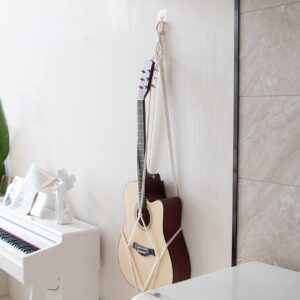 Decocove Guitar Wall Hanger - Macrame Guitar Hanger - Guitar Wall Mount - Boho Guitar Holder for Acoustic Guitar and Electric Guitar