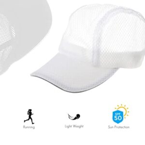 Beautifully Warm Backless Hat – Quick Dry Baseball Sport Hat for Women (White)