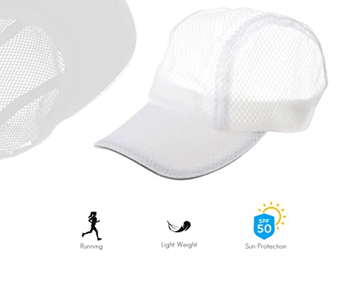 Beautifully Warm Backless Hat – Quick Dry Baseball Sport Hat for Women (White)