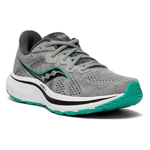 Saucony Women's Omni 20 Running Shoe, Alloy/Jade, 7.5