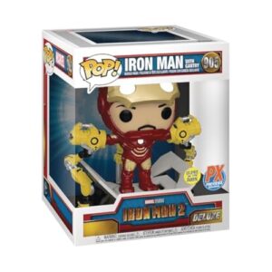 pop! iron man 2: iron man mkiv with gantry glow-in-the-dark deluxe vinyl figure