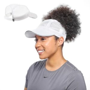 beautifully warm backless hat – quick dry baseball sport hat for women (white)