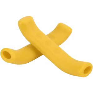 Keenso 4 Colors Anti-Slip Silicone Bike Brake Lever Grips Waterproof Brake Lever Cover Brake Handle Grips Protector for Road Bikes, Mountain Bikes(Yellow) and Spare Parts