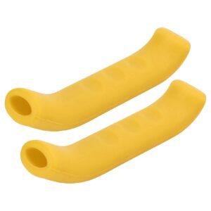 keenso 4 colors anti-slip silicone bike brake lever grips waterproof brake lever cover brake handle grips protector for road bikes, mountain bikes(yellow) and spare parts