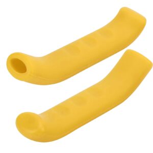 Keenso 4 Colors Anti-Slip Silicone Bike Brake Lever Grips Waterproof Brake Lever Cover Brake Handle Grips Protector for Road Bikes, Mountain Bikes(Yellow) and Spare Parts