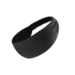 meiw fashion headbands,headband for men , women, elastic wicking sweat band for workout,yoga,sport,running,training and bike(black)