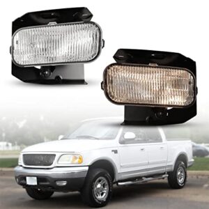 fog light for 99-03 ford f-150 f150, 04 ford f-150 f150 w/bulb, 99-02 oem ford expedition, pair of nixon offroad fog lamp replacement clear lens - h10 12v 42w