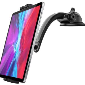 woleyi Car Dashboard Tablet Mount, Car Dash Tablet & Phone Holder with Strong Sticky Gel Suction Cup for iPad Pro 9.7, 11, 12.9 / Air/Mini, iPhone, Galaxy Tabs, More 4-13" Smart Phones and Tablets