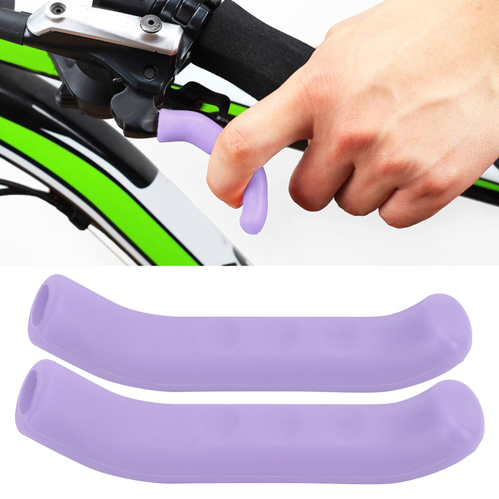 Keenso 1 Pair 4 Colors Anti-Slip Silicone Bike Brake Lever Grips Waterproof Brake Lever Cover Bike Brake Handle Grips Protector()