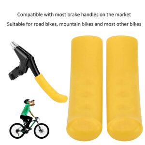 Keenso 4 Colors Anti-Slip Silicone Bike Brake Lever Grips Waterproof Brake Lever Cover Brake Handle Grips Protector for Road Bikes, Mountain Bikes(Yellow) and Spare Parts