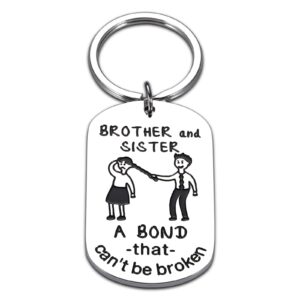 funny sister and brother keychain birthday gift for sister from brother graduation gift for brother in law gifts from sister in law for little sister from big brother to little brother from big sister