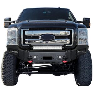 Vijay Front and Rear Bumper Compatible with 2011-2016 Ford F250 F350 F450 Super Duty with Winch Plate and Lights