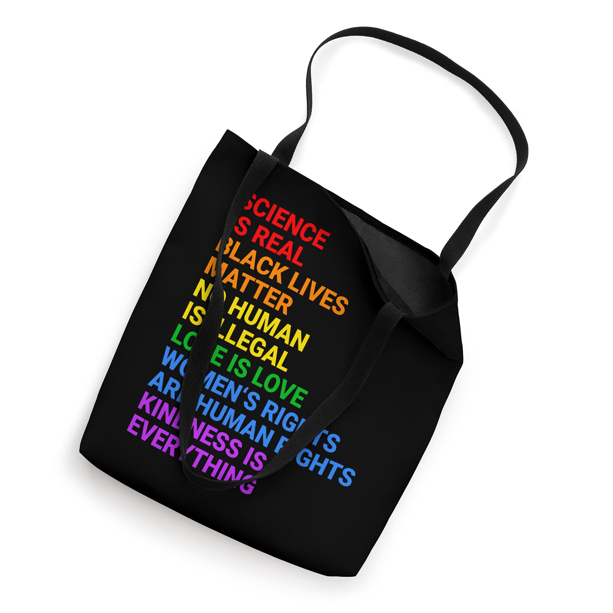 Rainbow Flag Human Rights Womens & Gay Rights LGBTQ+ Pride Tote Bag