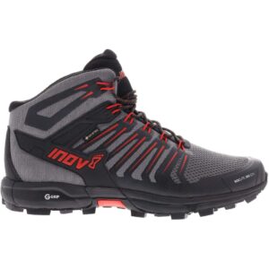 inov-8 men's roclite 345 gtx hiking-boots, grey/black/red, 9.5